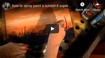 Spray Paint Art Lesson: 4 Super Sunset Technqiues - Spray Paint Art Secrets